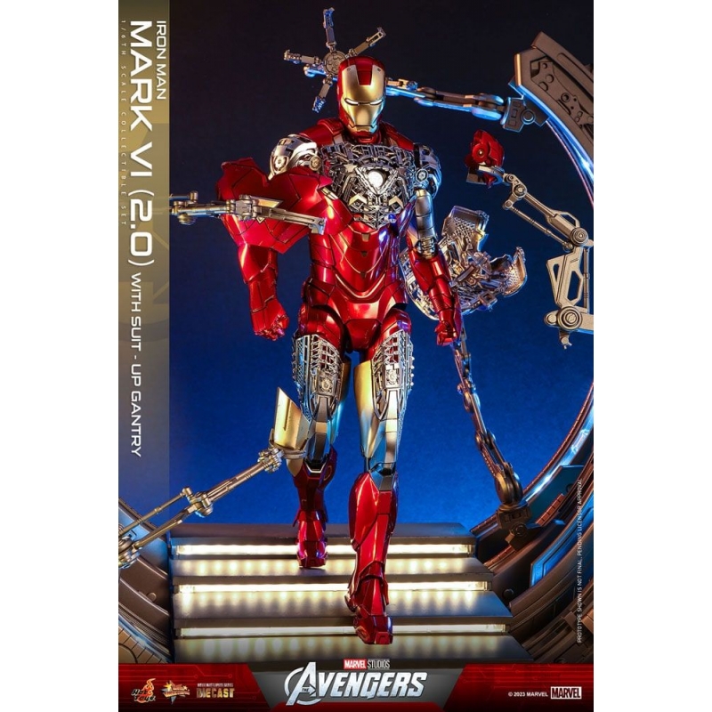 Iron Man Mark VI 2.0 (suit-up gantry) Movie Masterpiece MMS688D53 | Hot Toys | The Avengers