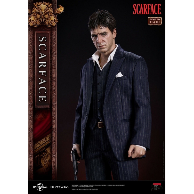 Tony Montana Blitzway rooted hair 1/4 statue Scarface