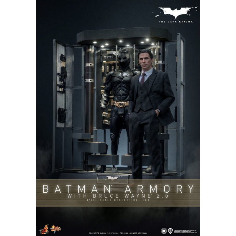 Bruce Wayne with Batman Armory 2.0 Hot Toys Movie Masterpiece figure 1/6