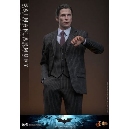 Bruce Wayne with Batman Armory 2.0 Hot Toys Movie Masterpiece figure 1/6