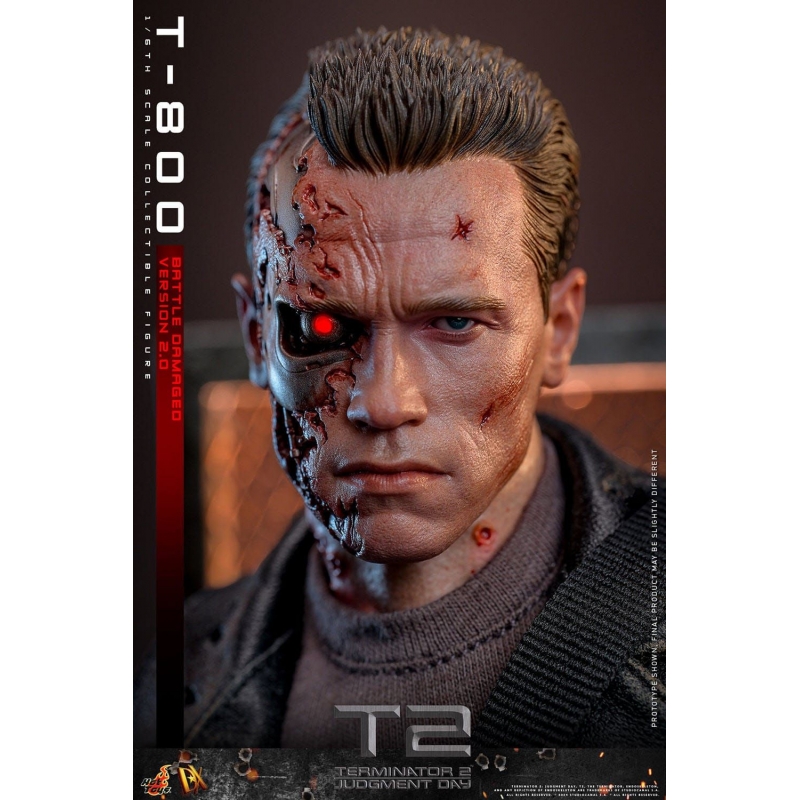 T-800 Battle Damaged Version 2.0 Hot Toys DX46 : figurine Terminator 2