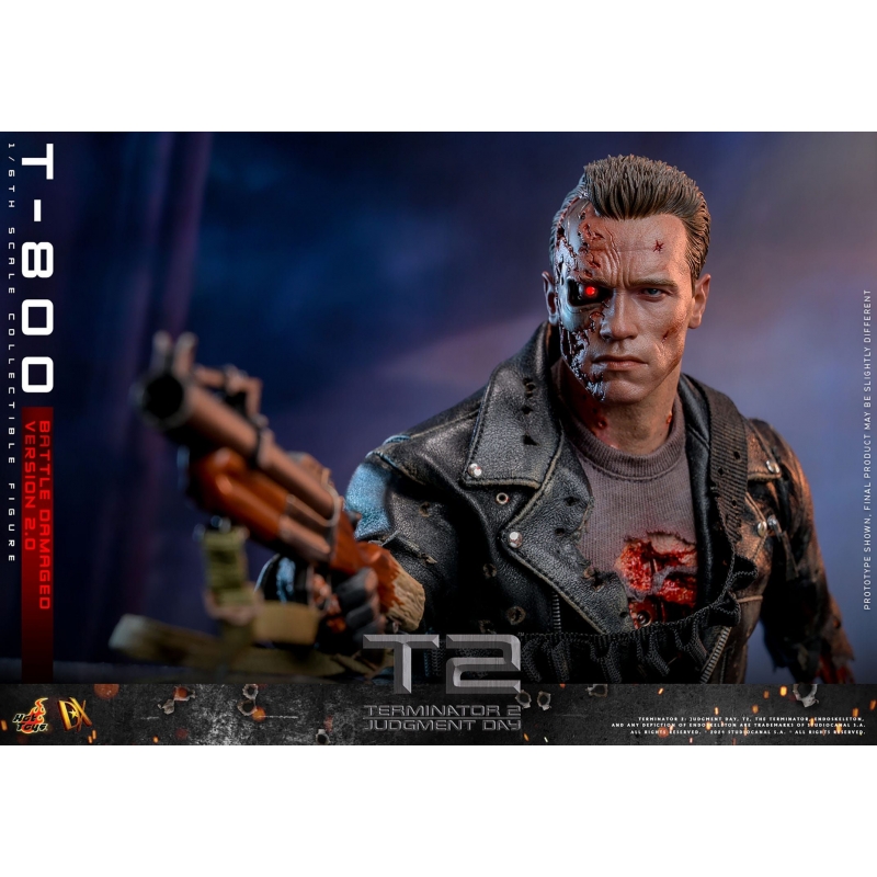 T-800 Battle Damaged Version 2.0 Hot Toys DX46 : figurine Terminator 2