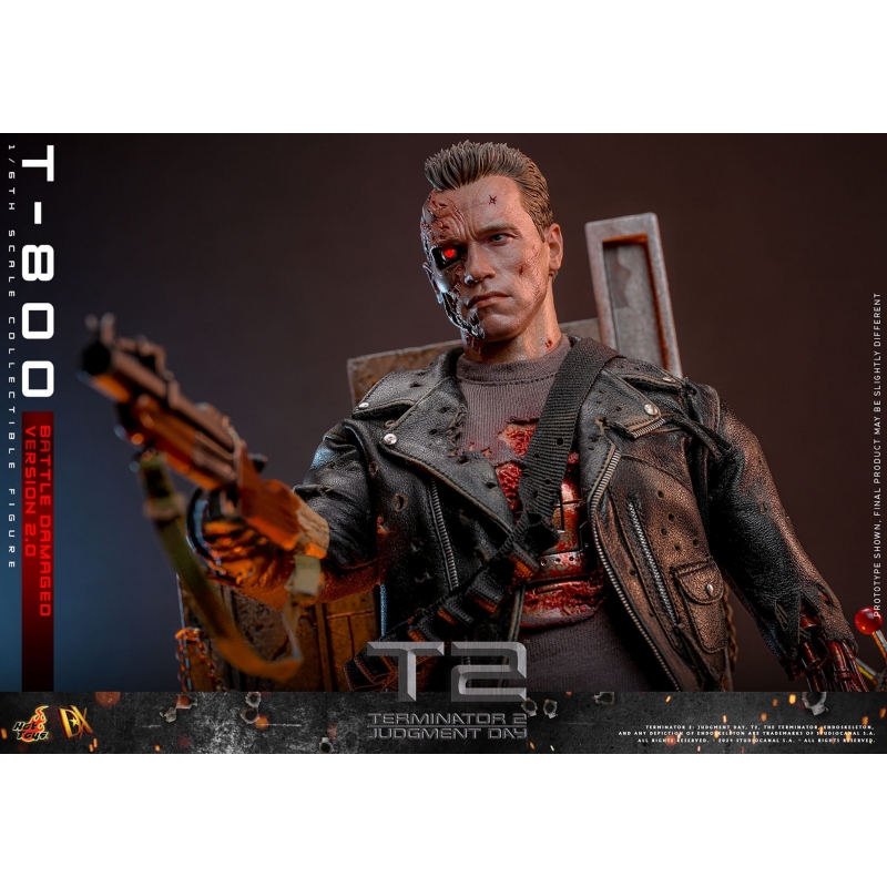 T-800 Battle Damaged Version 2.0 Hot Toys DX46 : figurine Terminator 2