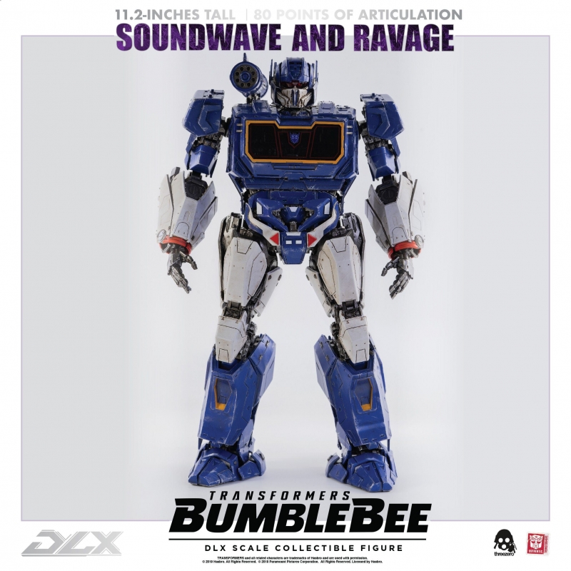 Soundwave et Ravage ThreeZero DLX : figurines Transformers Bumblebee
