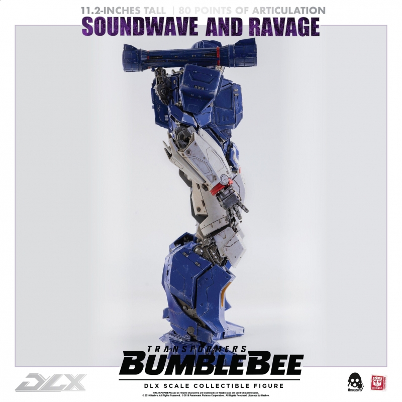 Soundwave et Ravage ThreeZero DLX : figurines Transformers Bumblebee
