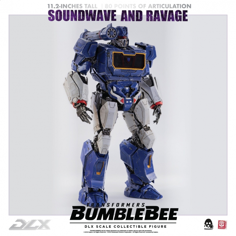 Soundwave et Ravage ThreeZero DLX : figurines Transformers Bumblebee