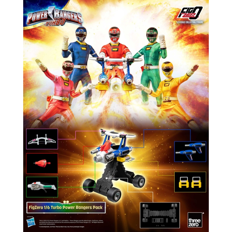 Power Rangers Turbo FigZero ThreeZero action figures
