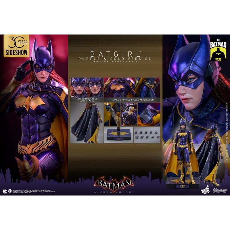 Batgirl Hot Toys VGM65 Purple And Gold Batman Arkham Knight