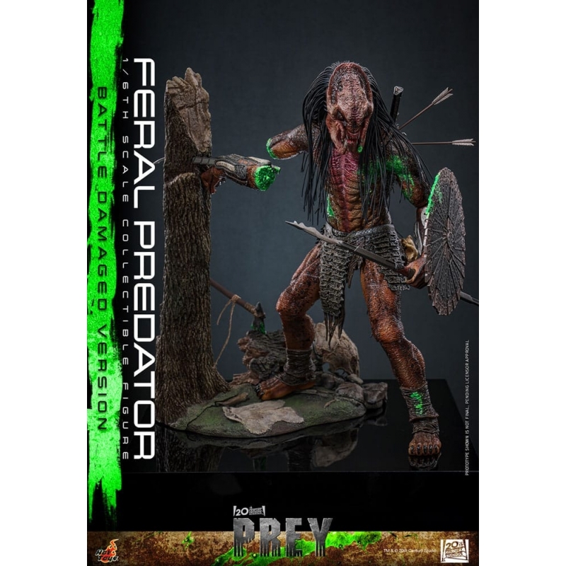 Figurine Feral Predator Battle Damaged de Hot Toys - Prey