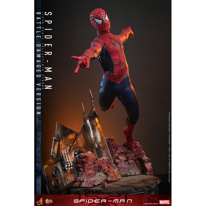 Spider-Man (Battle Damaged) action figure by Hot Toys