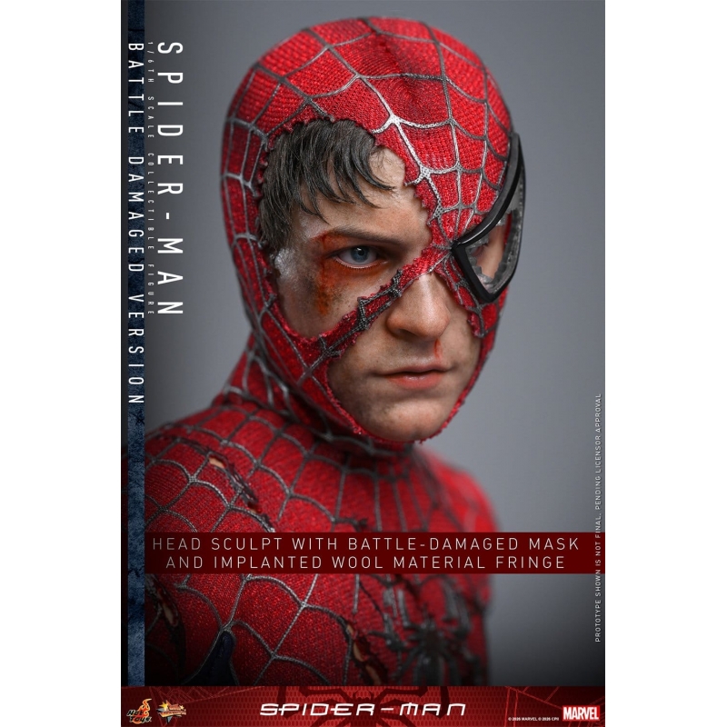 Spider-Man (Battle Damaged) action figure by Hot Toys