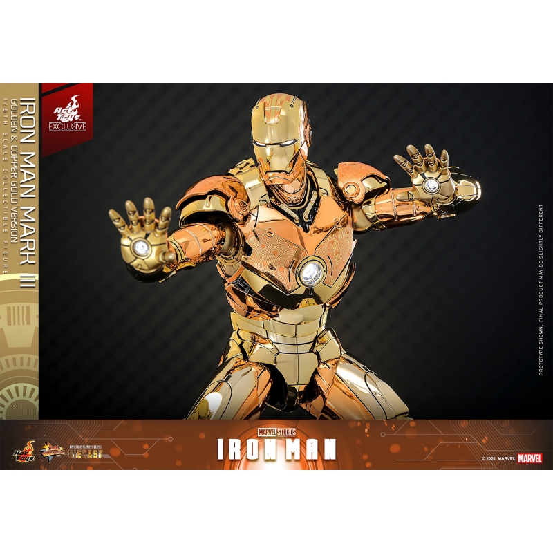 Iron Man Mark III Golden and Copper Gold Hot Toys action figure