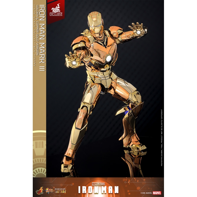 Iron Man Mark III Golden and Copper Gold Hot Toys action figure